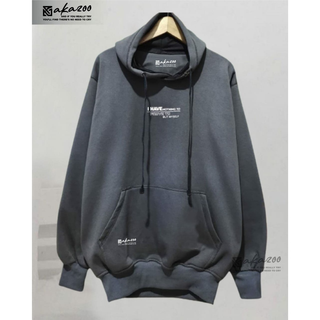 Jual hoodie distro cowok termurah distro original akazoo warna abu tua ...