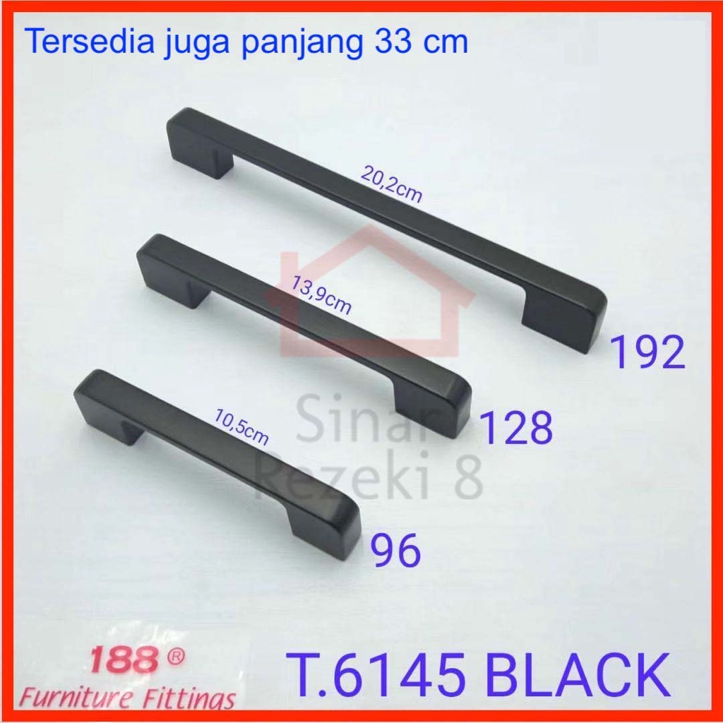 Jual Tarikan 6145 BLACK Handle Hitam Minimalis Pintu Lemari Laci Gagang ...