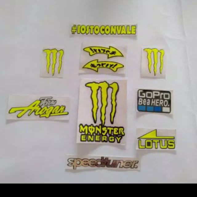Jual STIKER HELM PAKET MONSTER MURAH | Shopee Indonesia