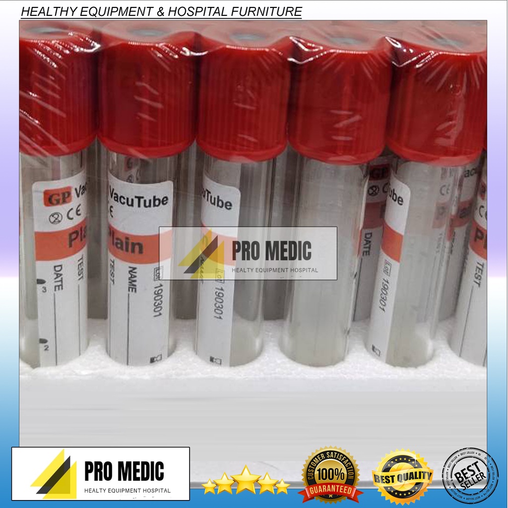 Jual Tabung Plain 10ml Tabung Vacutainer 10ml GP Kaca Plastik | Shopee ...