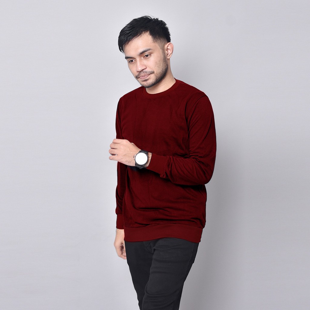 Jual BIAJO.SHOP SWEATER PRIA ELEGAN BAJU DINGIN POLOS COWOK CALM AND ...