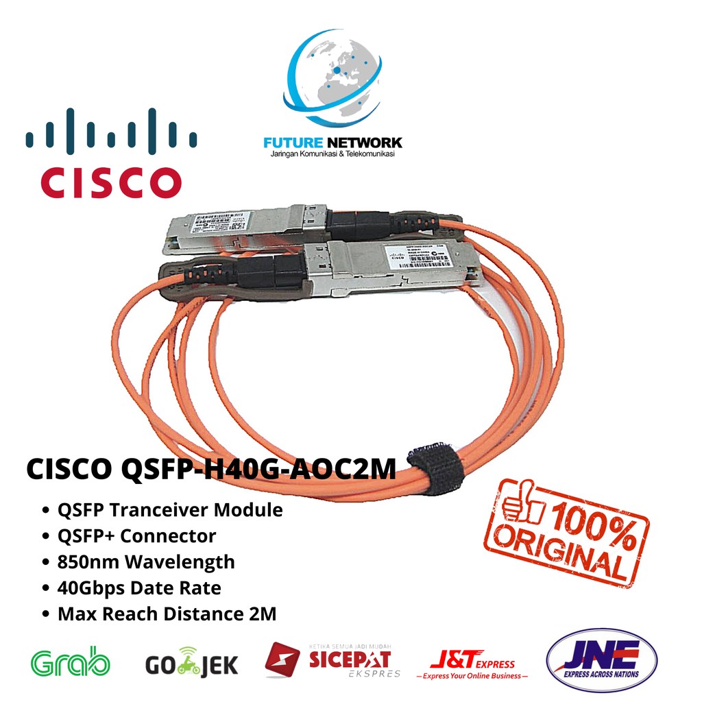 Jual CISCO QSFP-H40G-AOC2M-QSFP TRANSCEIVER MODULE | Shopee Indonesia