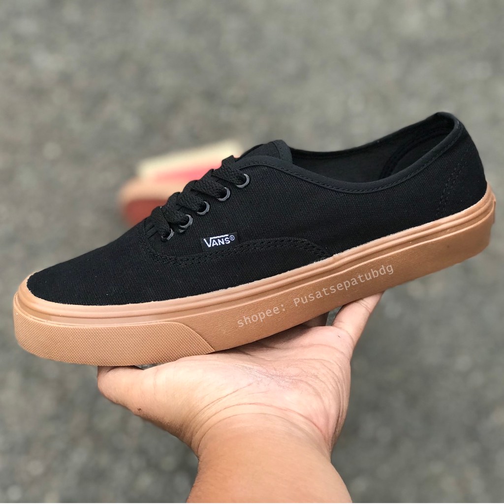 Jual VANS AUTHENTIC BLACK GUM HITAM COKLAT | Shopee Indonesia