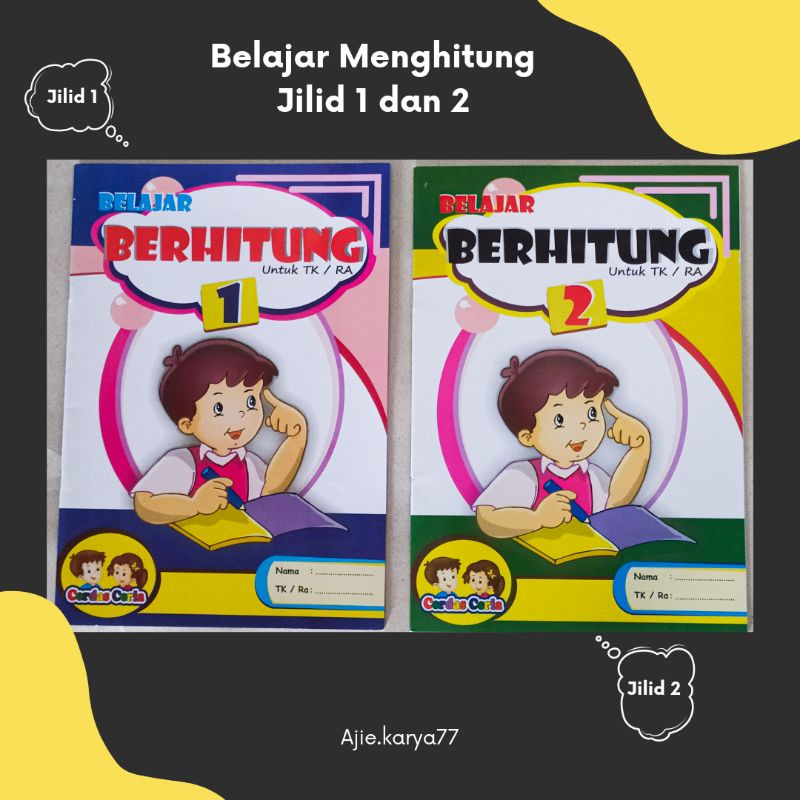 Jual Buku Belajar Menghitung Jilid 1 Dan 2 Tk Ra Murah Buku Belajar