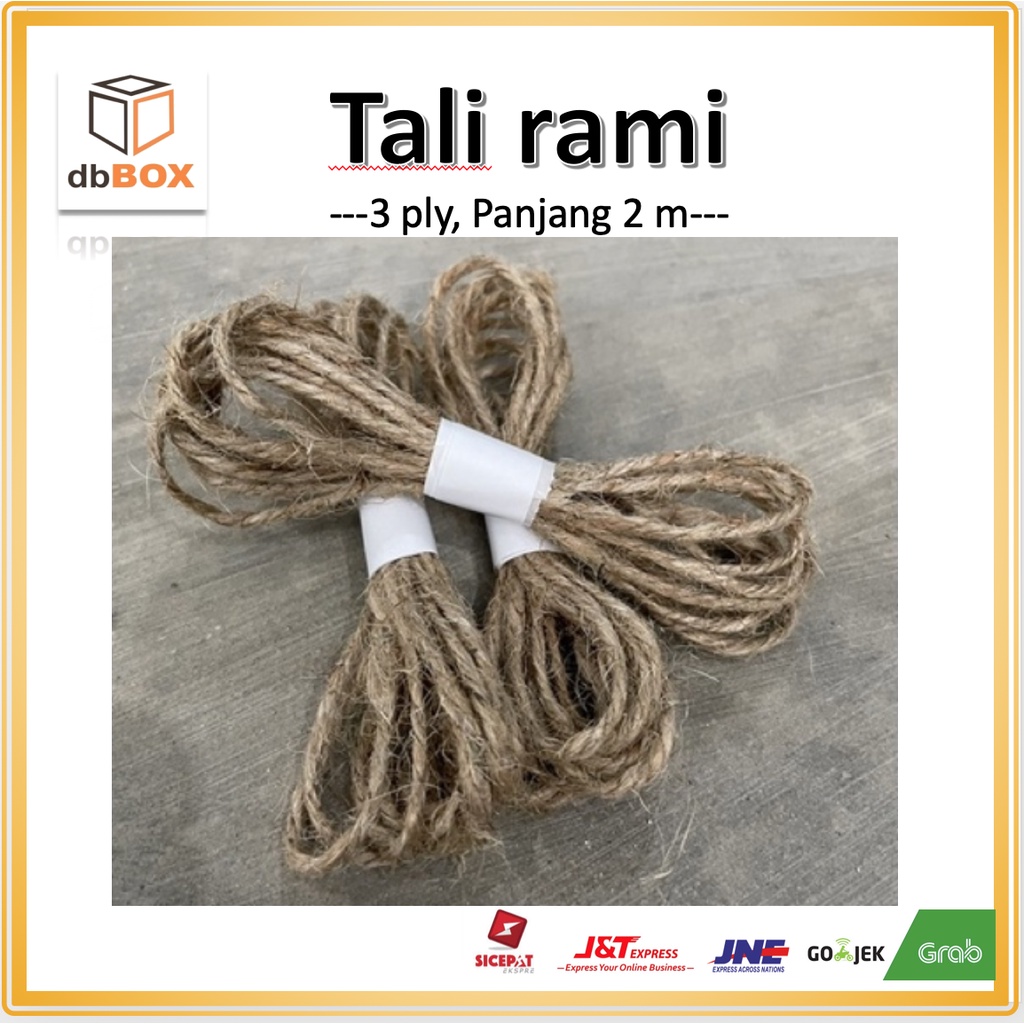 Jual TALI RAMI PANJANG 2 METER, tebal 3 ply, TALI GONI tali rami ...