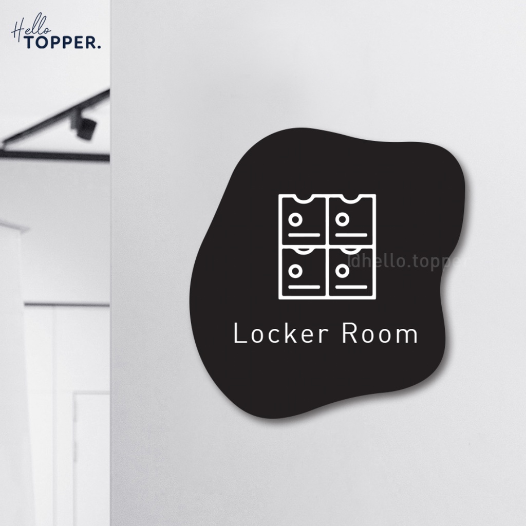 Jual Locker Sign Board Akrilik Print Signage Acrylic Petunjuk Nama ...