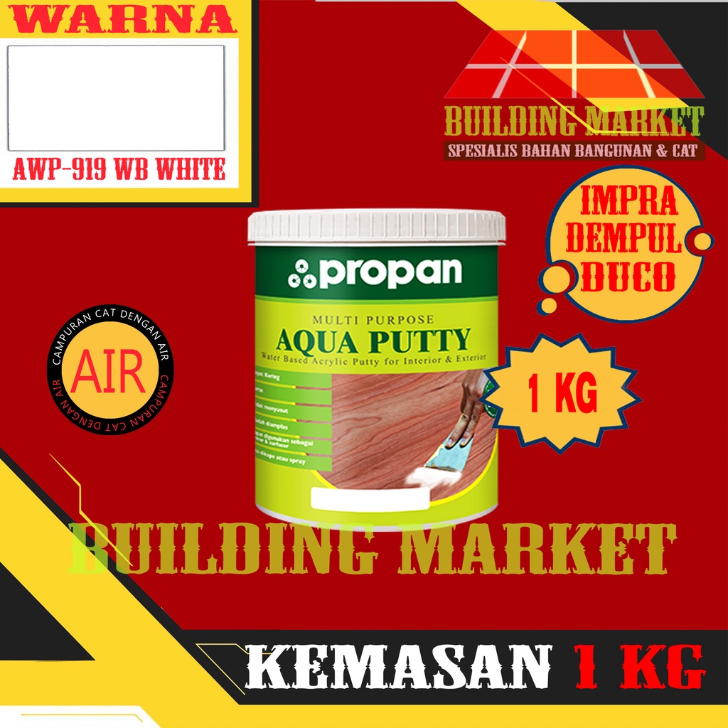 Jual DEMPUL DUCO PLAMIR PLAMUR KAYU WATERBASED PROPAN AQUA PUTTY WHITE ...