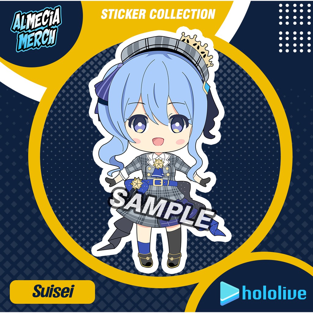 Jual Sticker Hololive JP Hoshimachi Suisei / Stiker Hp laptop / Sticker ...