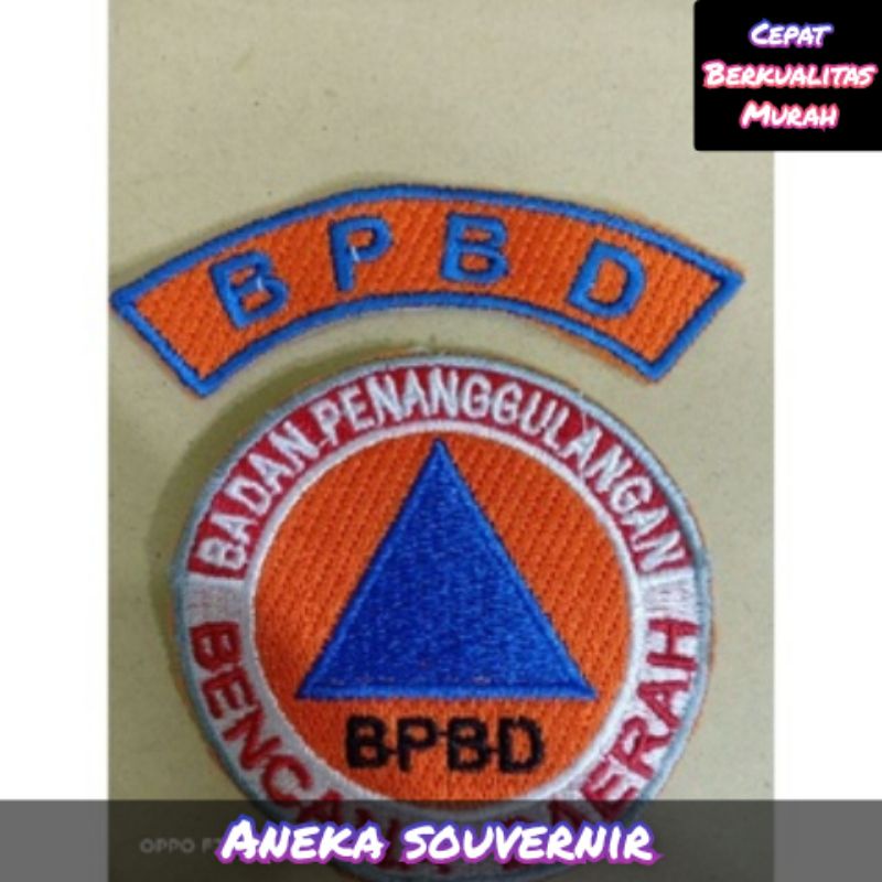 Jual Emblem Logo Patch Bordir BPBD Bulat + Lokasi BPBD (1set) | Shopee Indonesia