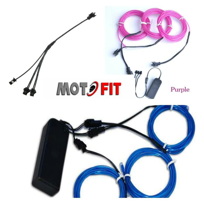 Jual Splitter 1 to 3 ElWire Flexible Neon Light Strip pemisah el wire ...