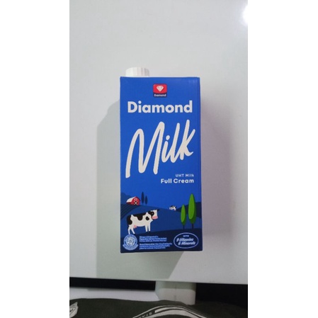 Jual PROMO Susu Diamond Milk UHT Full Cream 1 Liter (Karton) | Shopee Indonesia