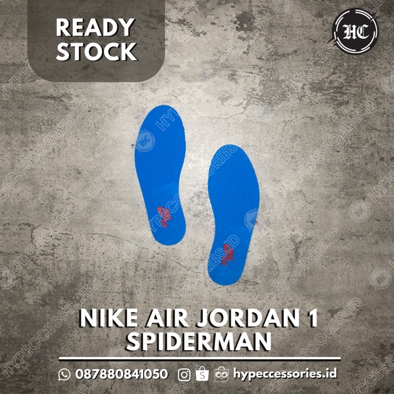 Jual [READY STOCK] Nike Air Jordan 1 Insoles for Spiderman Origin Story ...