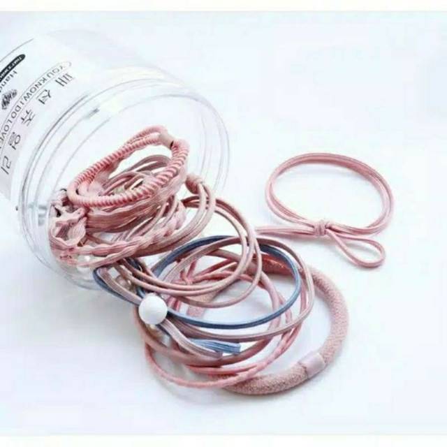 Jual Ikat Rambut Korea 12 in 1 No Box / Karet Rambut 12 jenis | Shopee ...