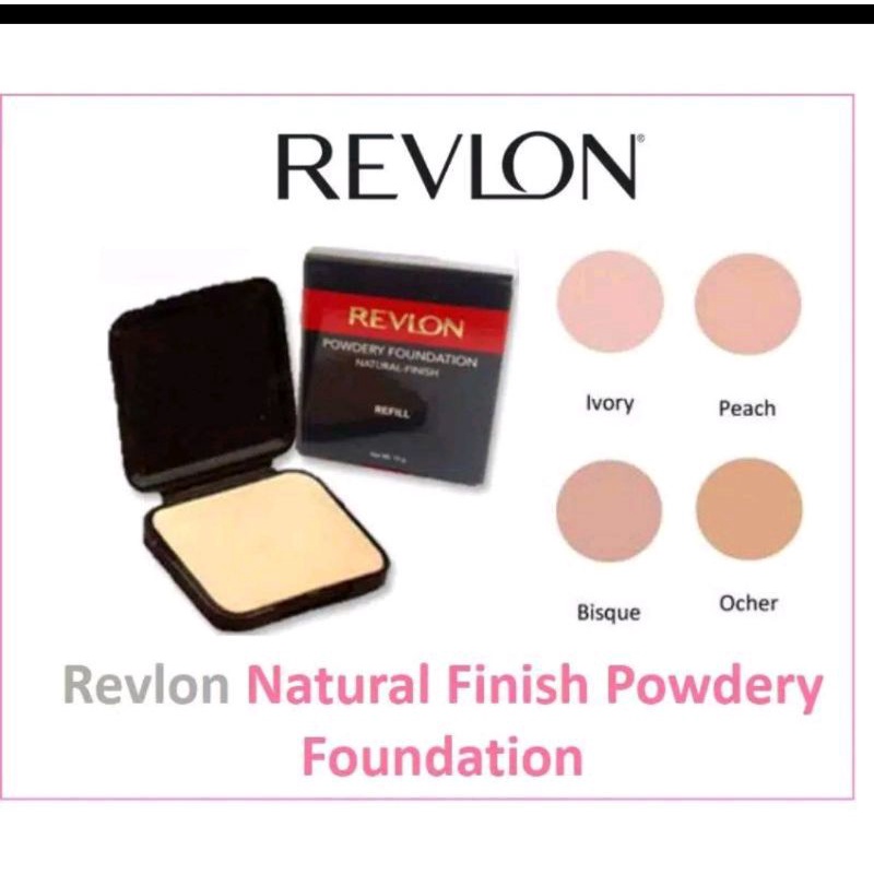 Jual REVLON NATURAL-FINISH POWDERY FOUNDATION refill | Shopee Indonesia