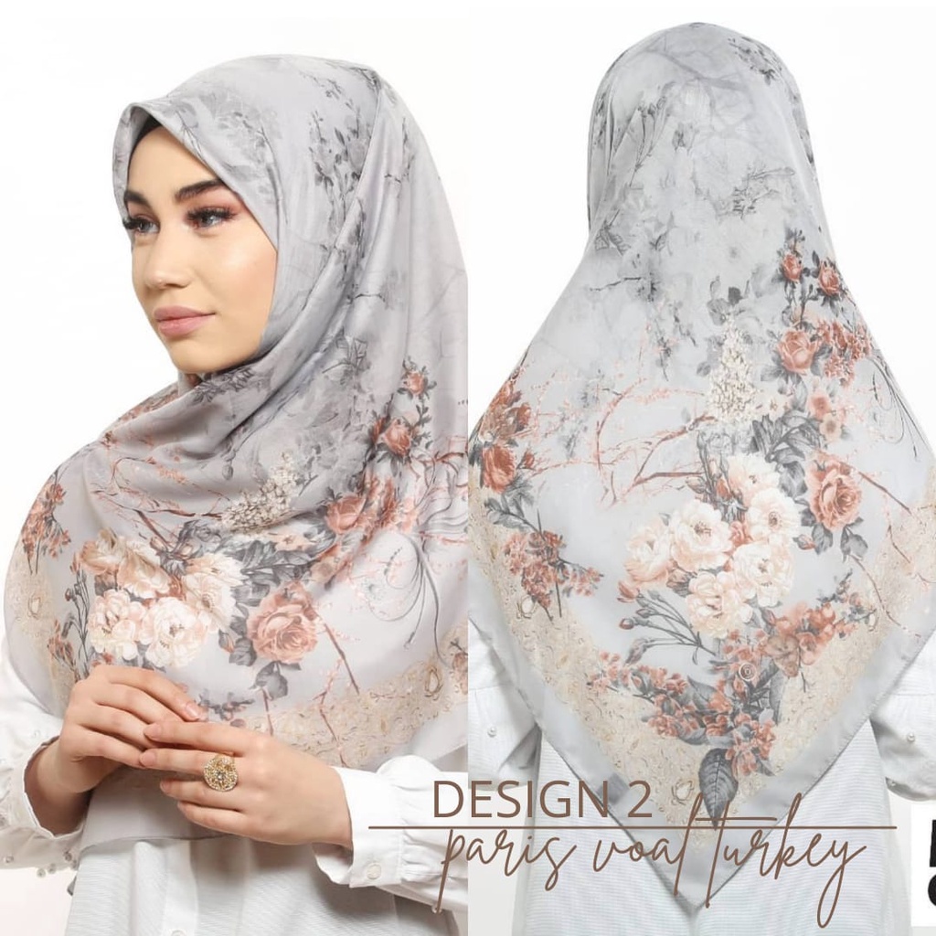 Jual [D2] HIJAB PARIS VOAL MOTIF TURKEY ORIGINAL | Shopee Indonesia