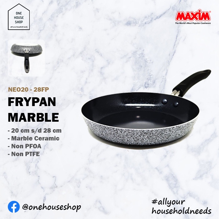 Jual Wajan Teflon Fry Pan Frypan Saute Pan Marble Ceramic Neostone ...