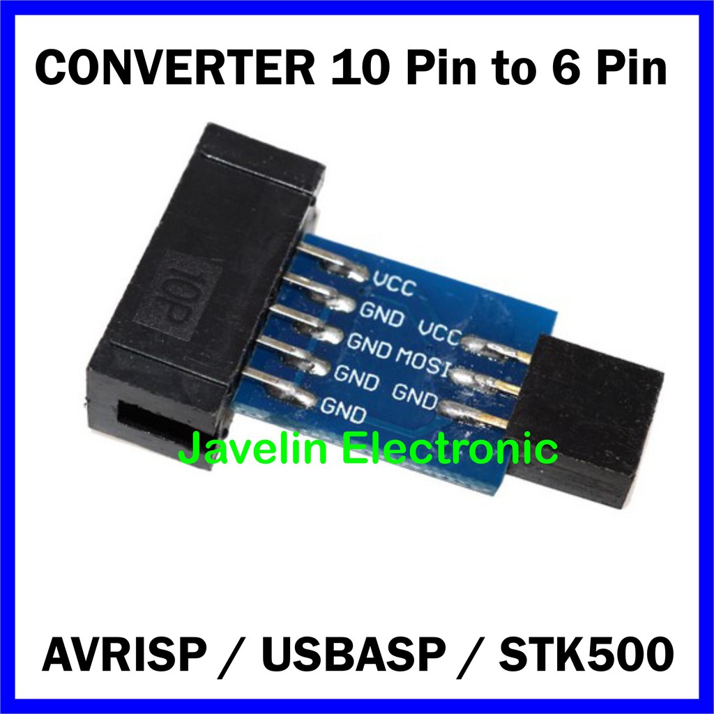 Jual Adapter Converter 10 pin To 6 pin AVRISP ISP ICSP AVR Arduino 10p ...