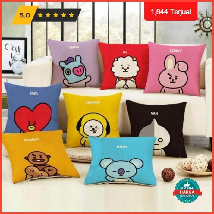 Jual Super Sale Bantal Boneka Bts Bt21 Unofficial Tata Cooky Shooky ...