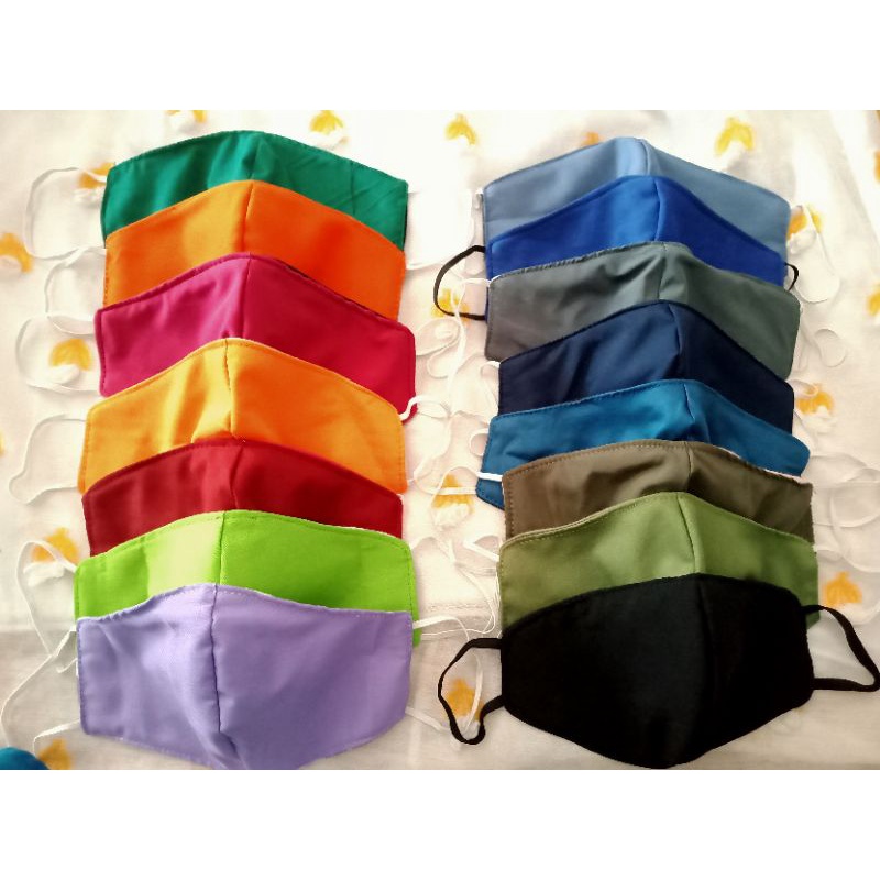 Jual Masker kain 2 lapis model scuba lusinan 12pcs bahan kain kaos ...