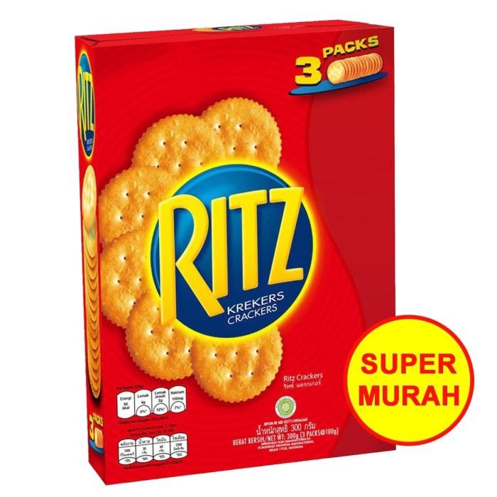 Jual Ritz Crackers (Krekers) Dus Box Kemasan 300 Gr isi 3 Packs ...