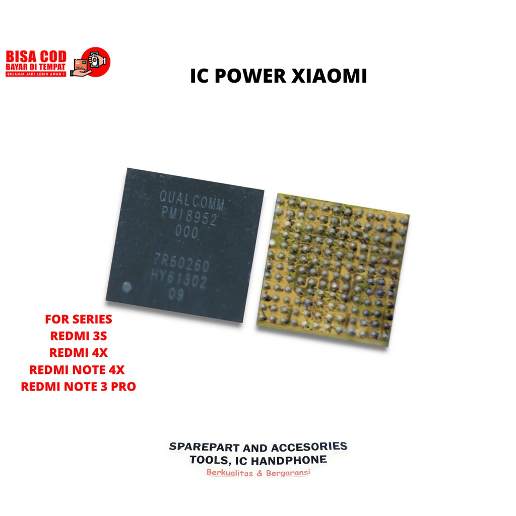 Jual IC POWER XIAOMI REDMI 3S 4X / REDMI NOTE 4X / NOTE 3 PRO - PMI8952 ORIGINAL | Shopee Indonesia