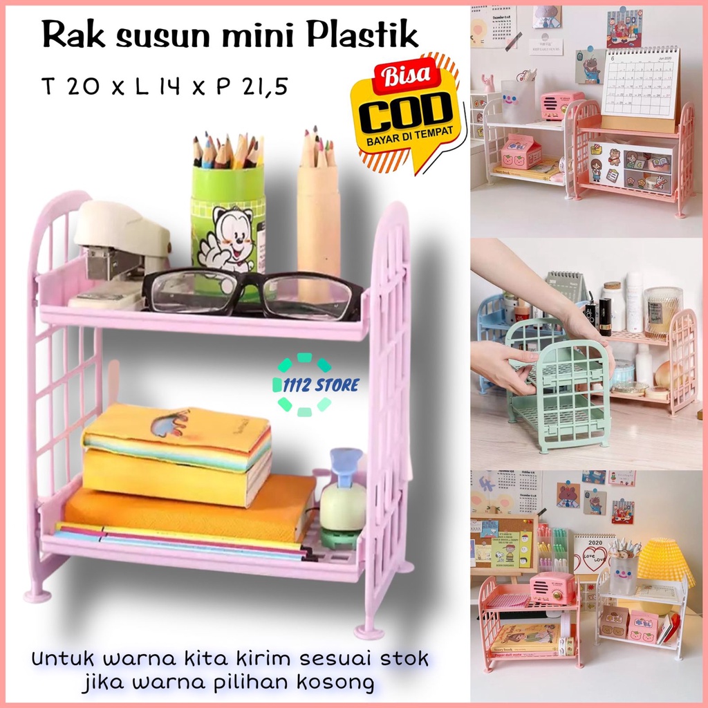 Jual Rak Mini - Rak Plastik 2 tingkat - rak meja | Shopee Indonesia
