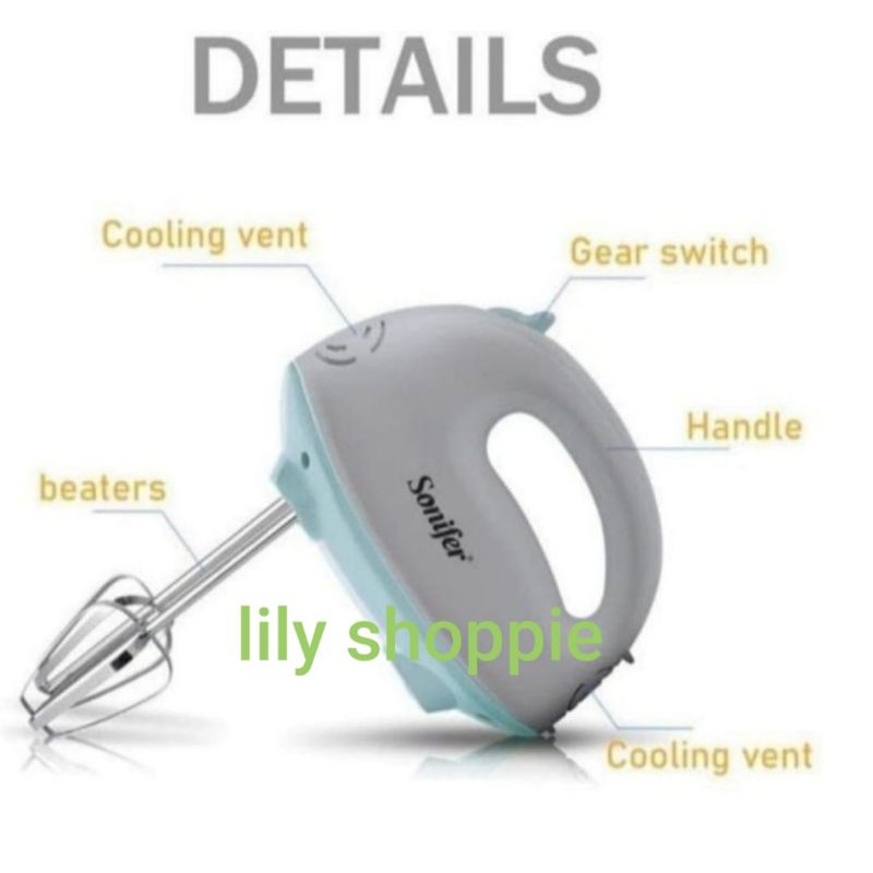 Jual Promo -Hand Mixer Mixing Blends Alat Aduk Sonifer SF 7019 | Shopee ...
