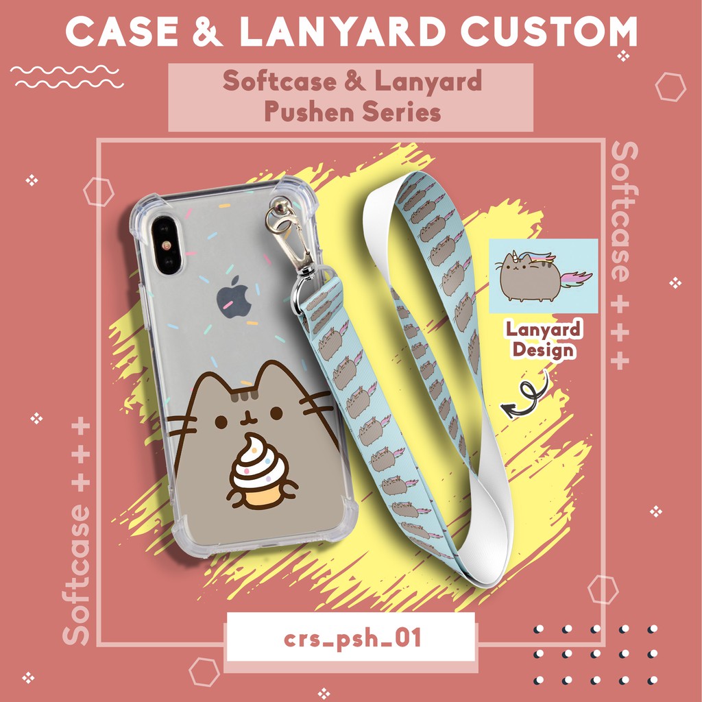 Jual SOTFCASE + LANYARD SHOULDER GAMBAR PUSHEN KUCING LUCU ALL TIPE ...