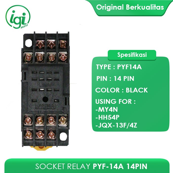Jual SOCKET RELAY MY4 PYF14 14 PIN INSCOM | Shopee Indonesia