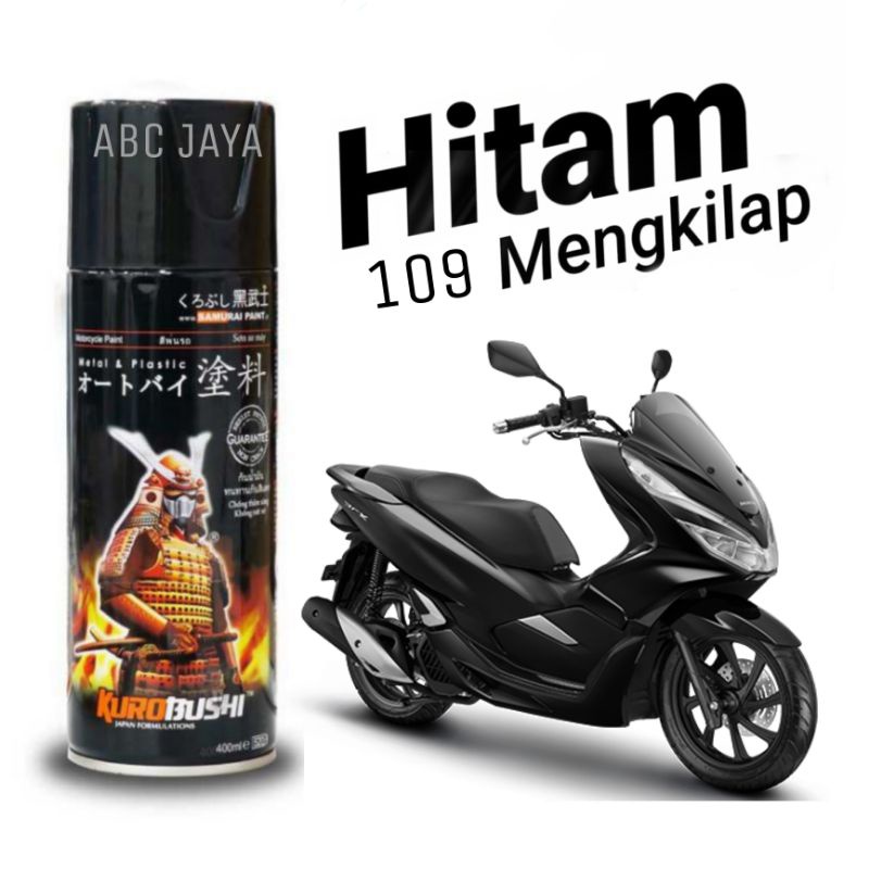 Jual Cat Samurai 109 Black Hitam Glossy Mengkilap 400ml Pilok Kendaraan ...