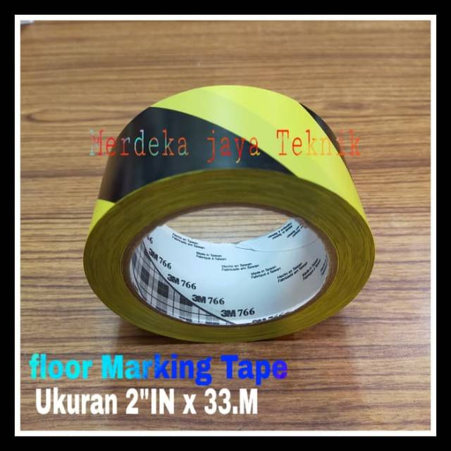 Jual Lakban Lantai 3M 766 Hitam-Kuning Ukuran 2"IN x 33.M Vinil Tape Garis Lantai Isolasi Lantai ...