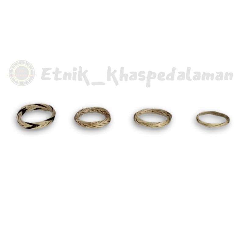Jual Cincin Etnik khas (4 cm - 7 cm) cincin simpai anyaman 3 putih ...