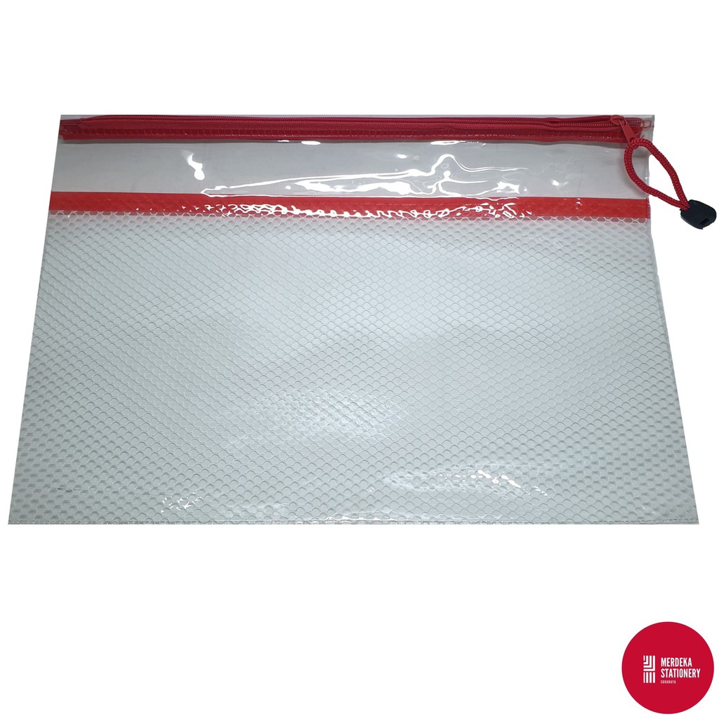 Jual File Organizer/Map Plastik Mika Tebal A4 Resleting+Jala Murah ...