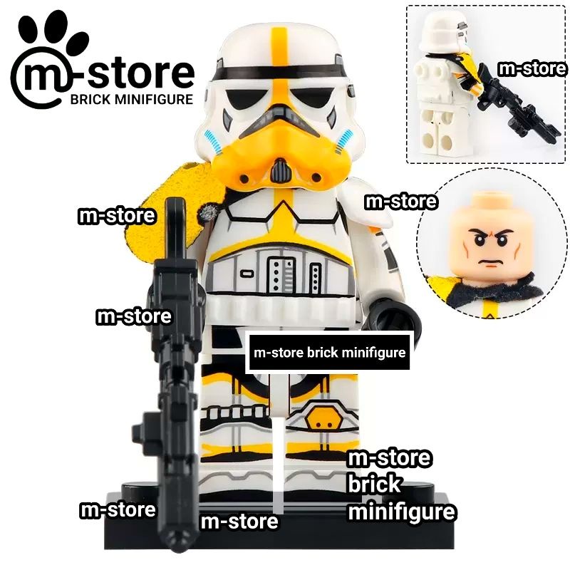 Jual brick star wars mandalorian artillery stormtrooper mini toy figure ...