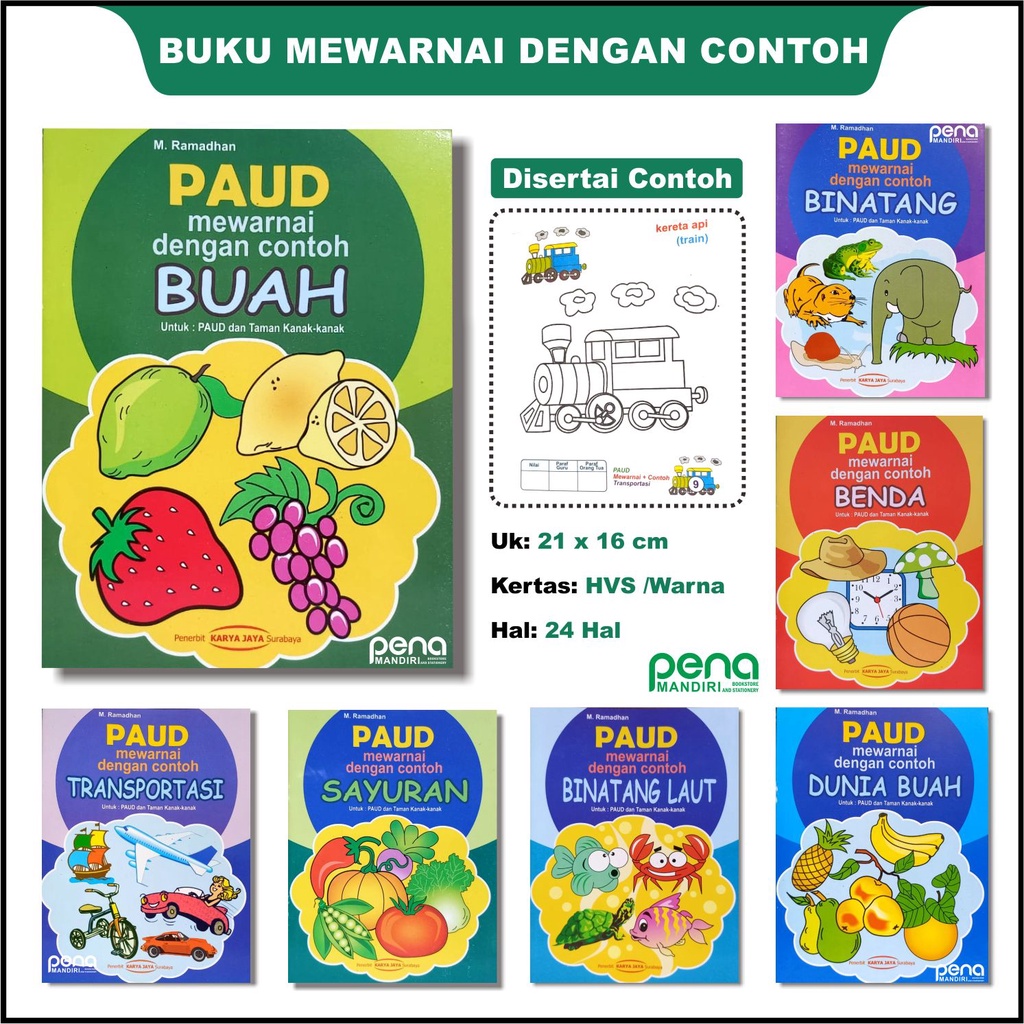 Jual Paket Mewarnai PAUD - Mewarnai Untuk PAUD Disertai Contoh | Shopee ...