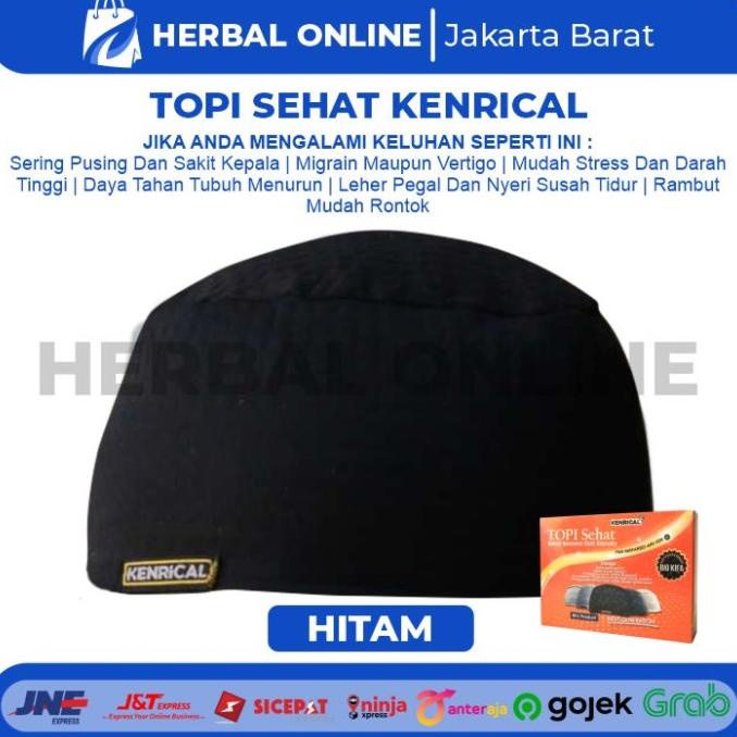 Jual [HITAM] TOPI SEHAT KENRICAL ORIGINAL PECI / KUPLUK / SONGKOK ...