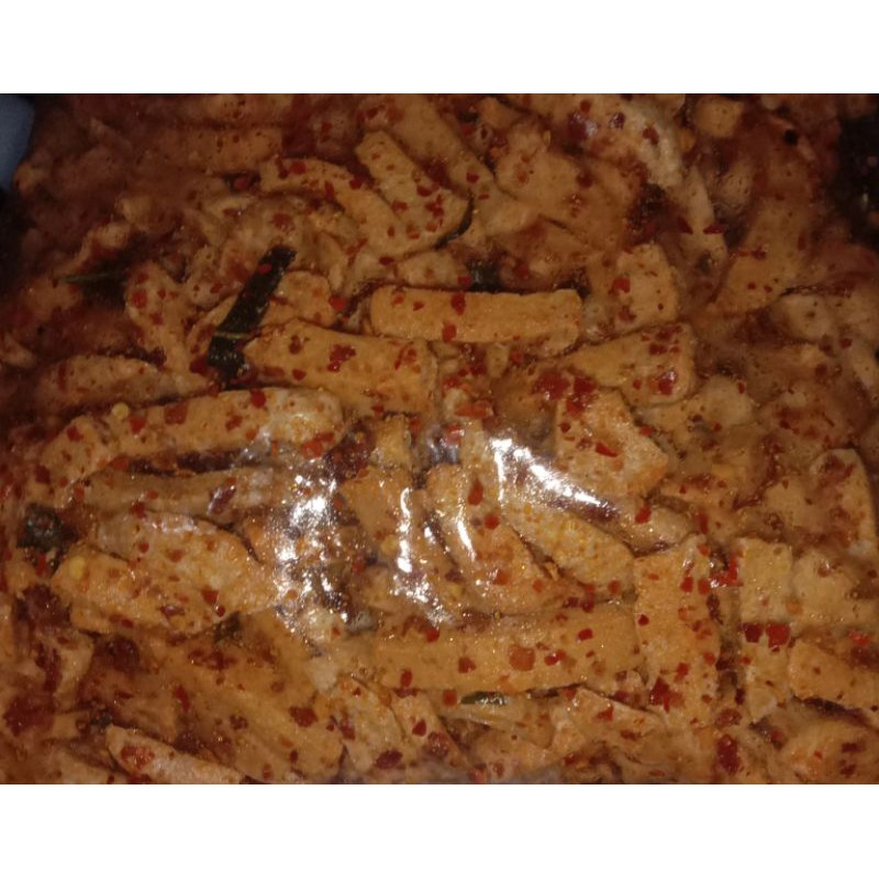 Jual Basreng pedes cabe giling+daun jeruk 250 gram | Shopee Indonesia