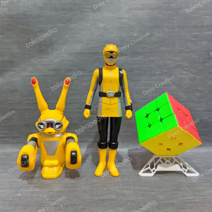 Jual Action Figure Sofubi Yellow Buster Go Gobuster Power Ranger Soft ...