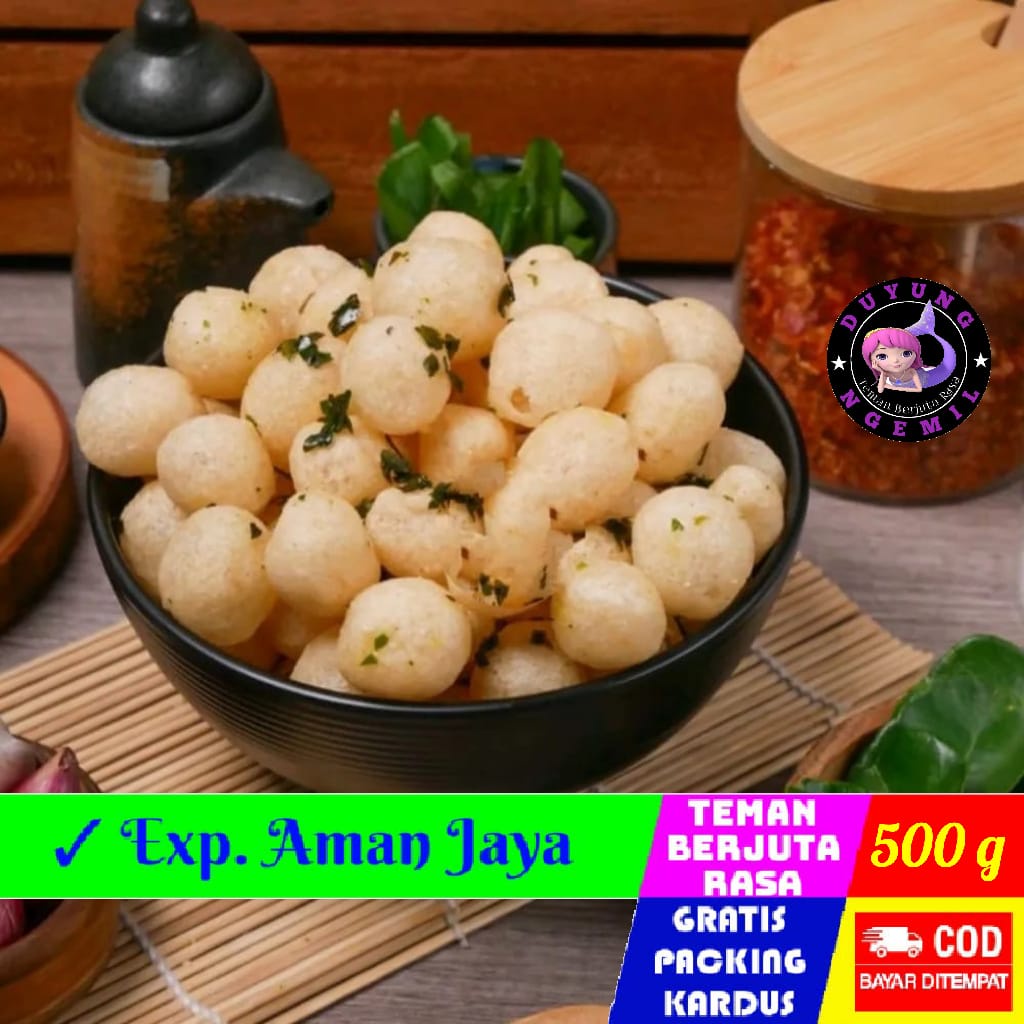 Jual Cimol Kering 500g Gurih Daun Jeruk / Cimol Garing / Cimol Crispy ...