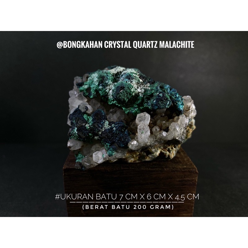Jual Batu Crystal Quartz Malachite L33 atau Batu Kristal Kuarsa Malasit ...