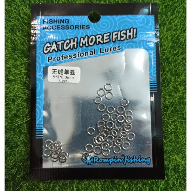 Jual 50PCS/PACK FISHING SOLID RING JIGGING 150lbs/250lbs | Shopee Indonesia