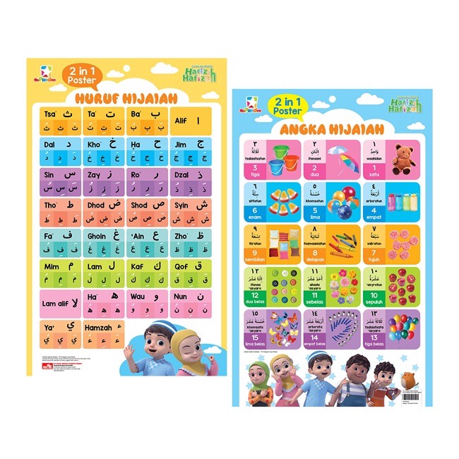 Jual BA - Opredo 2 in 1 Poster Hafiz Hafizah - Huruf Hijaiah dan Angka ...
