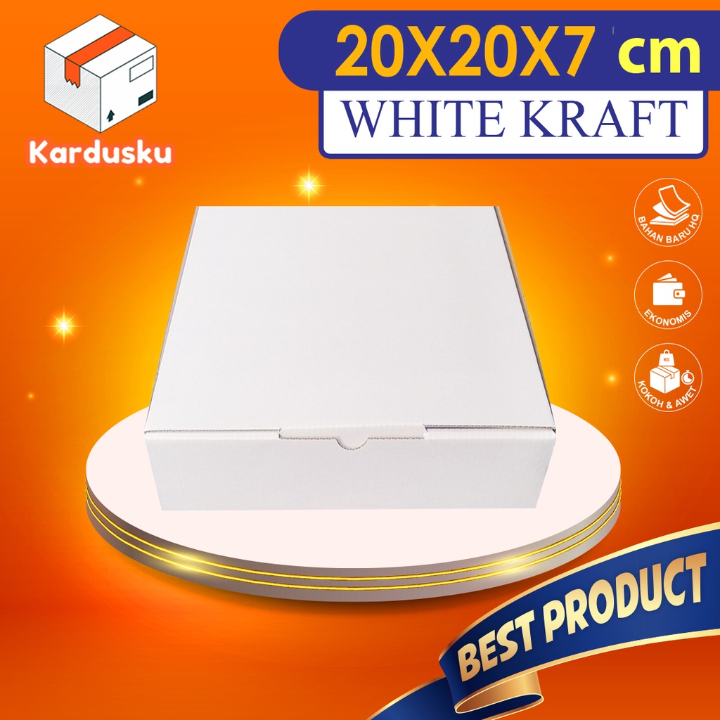 Jual Kardus PUTIH uk 20x20x7 cm (ECER) Die Cut Box Kotak Packing ...