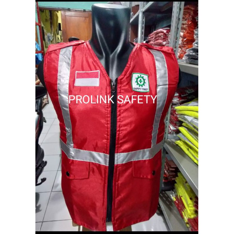 Jual ROMPI SAFETY ALLSIZE BAHAN BUSA FREE LOGO K3 BENDERA RESLETING ...