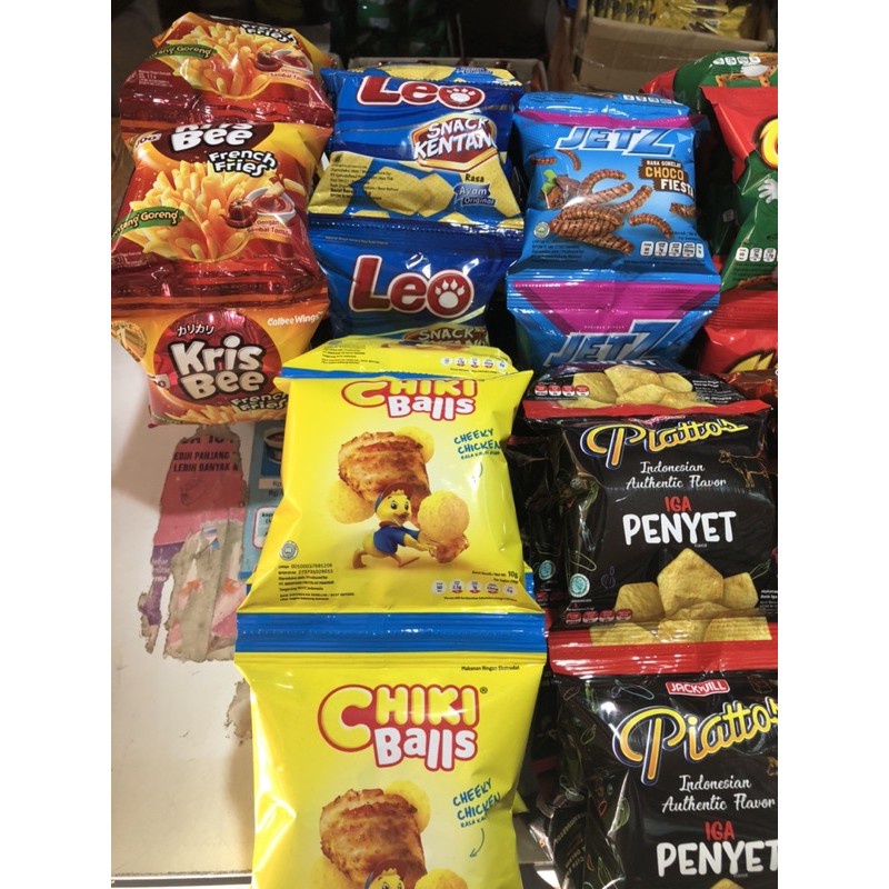 Jual Aneka Chiki Renceng isi 10 | Shopee Indonesia