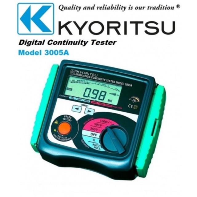 Jual Kyoritsu 3005A Digital Insulation / Continuity Testers | Shopee ...