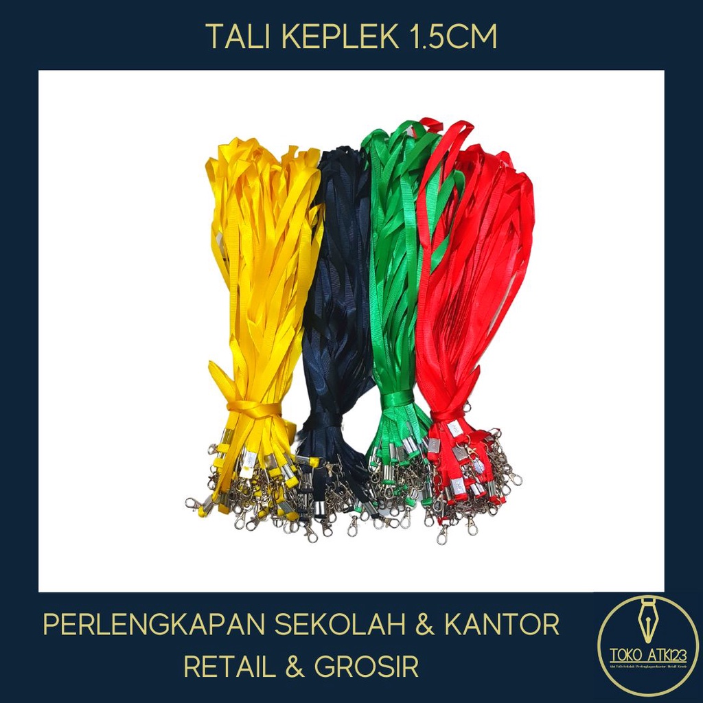 Jual Tali Keplek / Tali ID Card / Tali Name Tag Leher Kualitas Tebal 1. ...