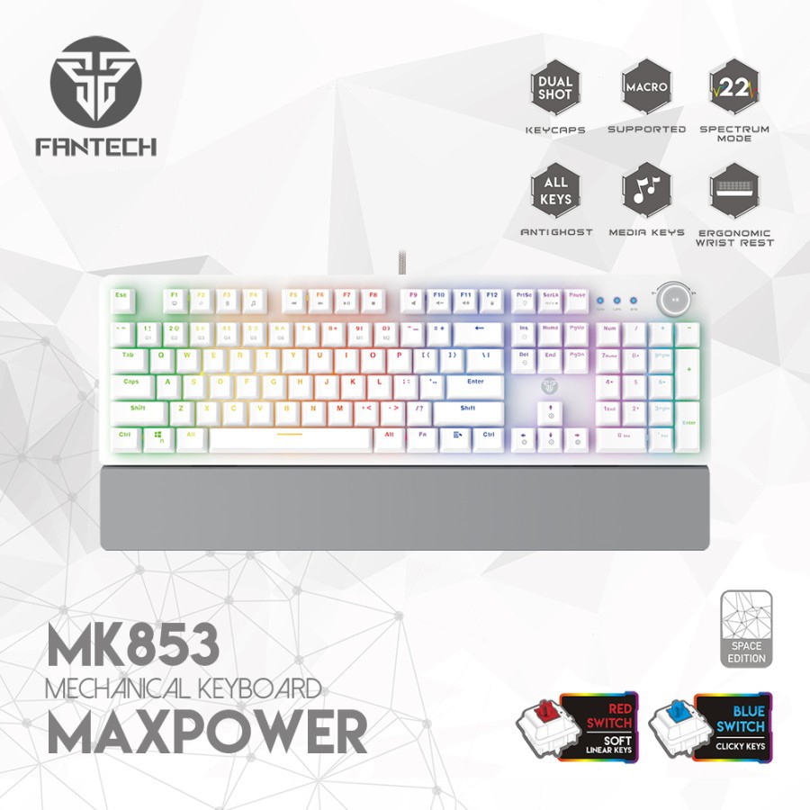 Jual Fantech MAXPOWER MK853 Mechanical Keyboard Gaming SPACE EDITION ...