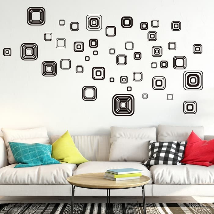 Jual Evanurita Wall Sticker Dinding Kotak Hitam Wallstiker ukuran ...