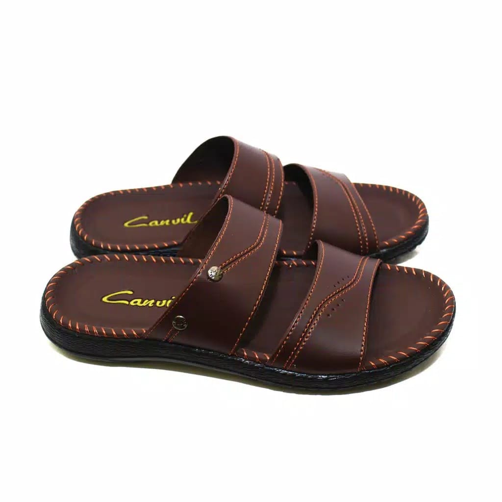 Jual Sandal kulit canvil Pria sandal Selop Pria Dewasa Sandal Kulit ...